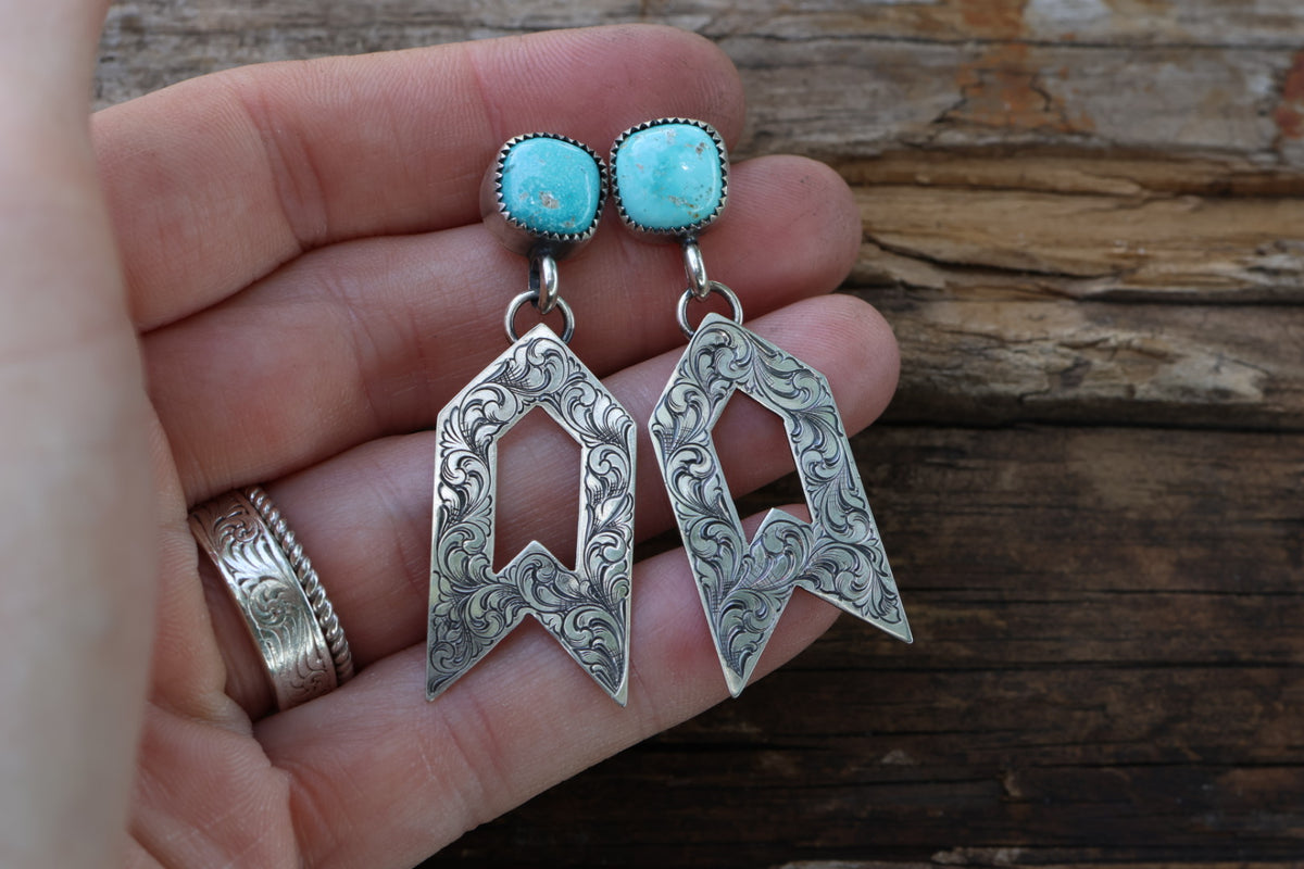 Engraved arrow earrings – JP Brand Handmade